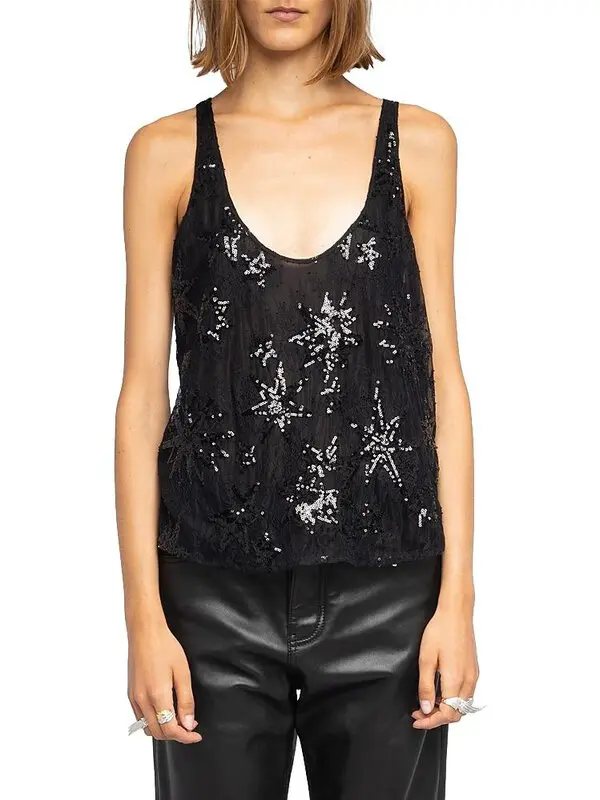 Zadig&Voltaire Tarysa Embellished Top - Black