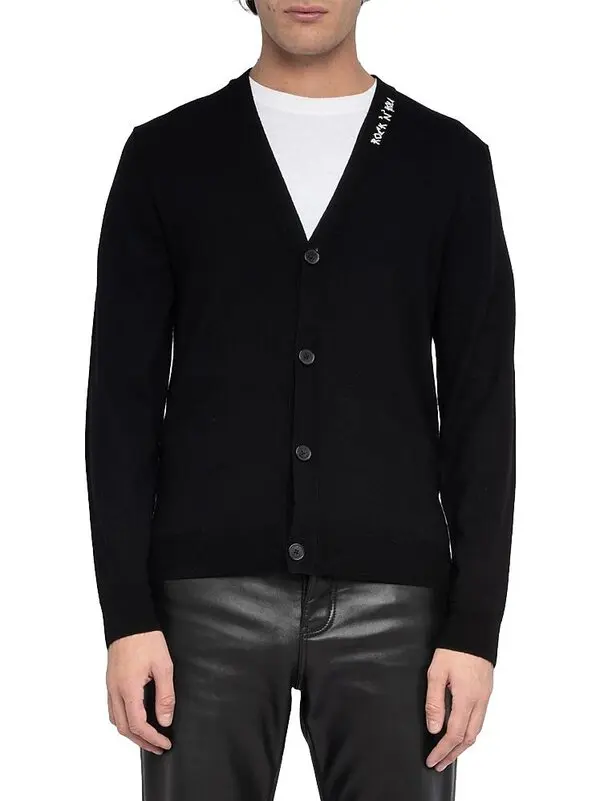 Zadig&Voltaire Remi Merino Wool Cardigan - Black