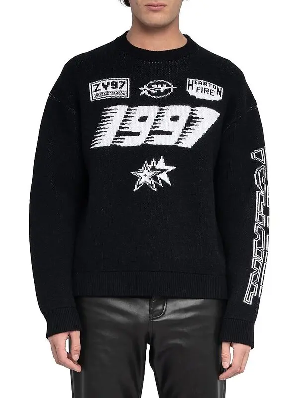 Zadig&Voltaire Marko Motocross Oversized Sweater - Black
