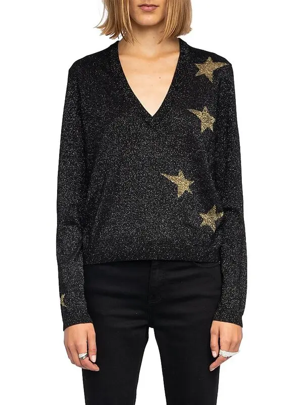 Zadig&Voltaire Rivyl V-neck Sweater - Black