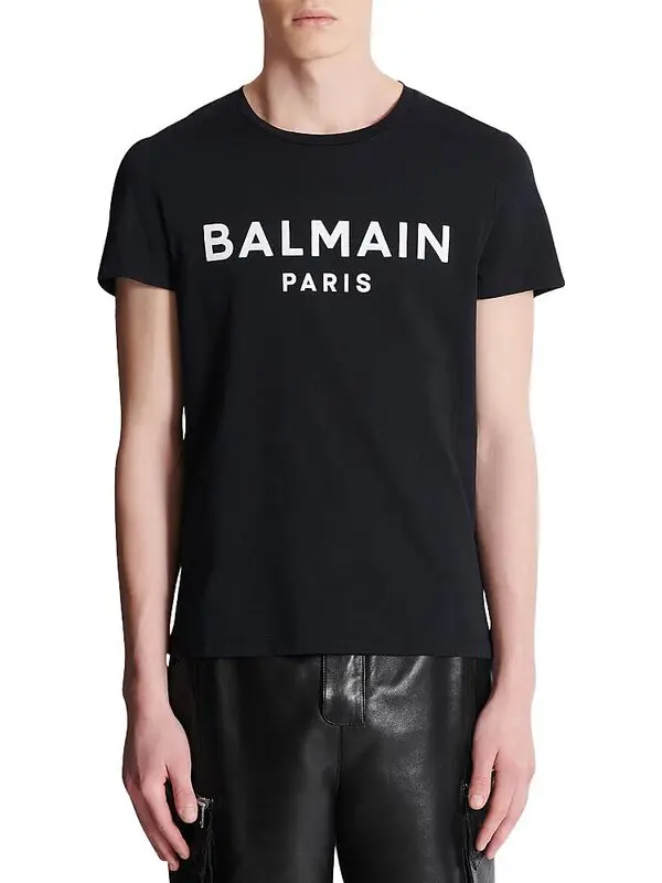 Balmain Logo Graphic Tee - Black/white