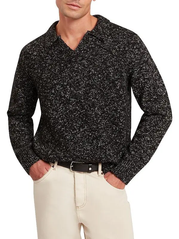 Ted Baker London Relaxed Twisted Sweater Polo - Black