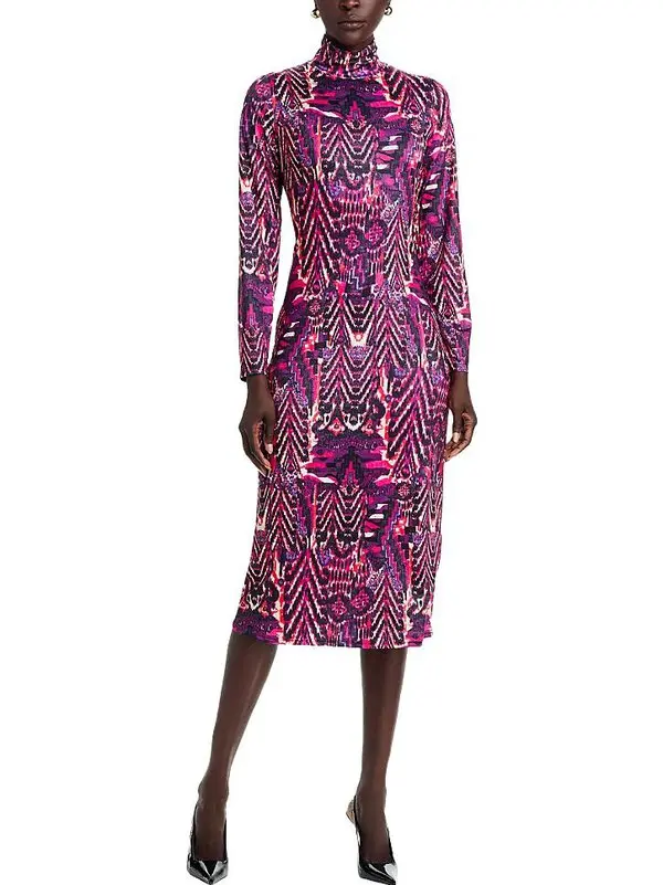 AREA STARS Printed Midi Dress - Abstract Print