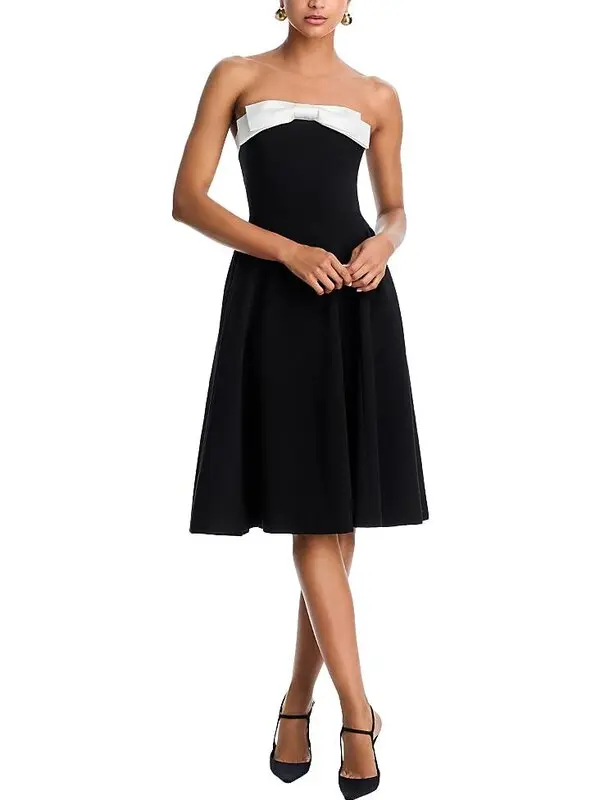 WAYF Dion Strapless Dress - Black