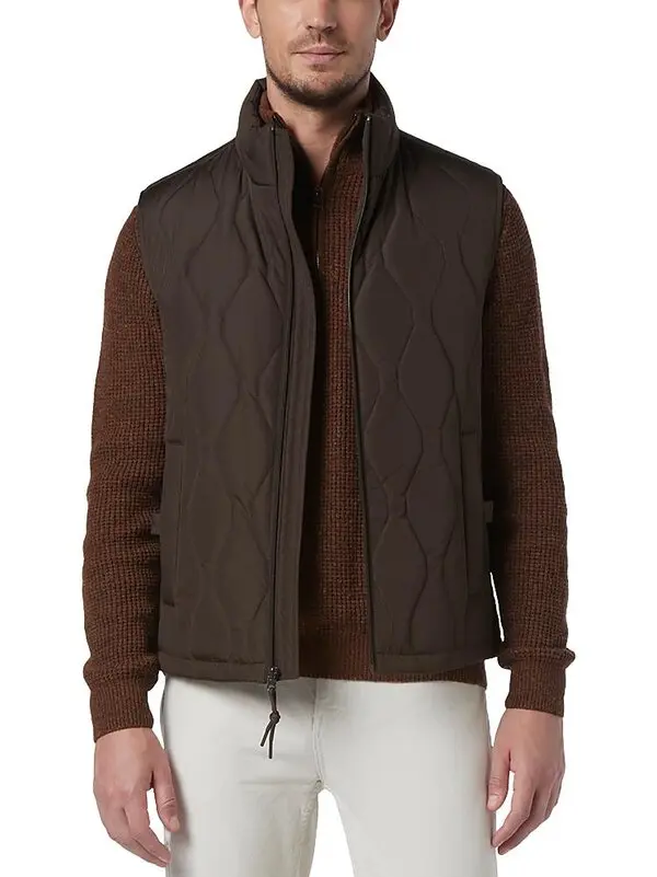 Andrew Marc Hampden Quilted Vest - Jungle