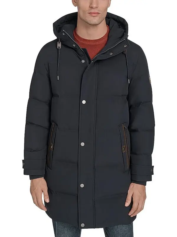Andrew Marc Rummel Hooded Stadium Coat - Ink