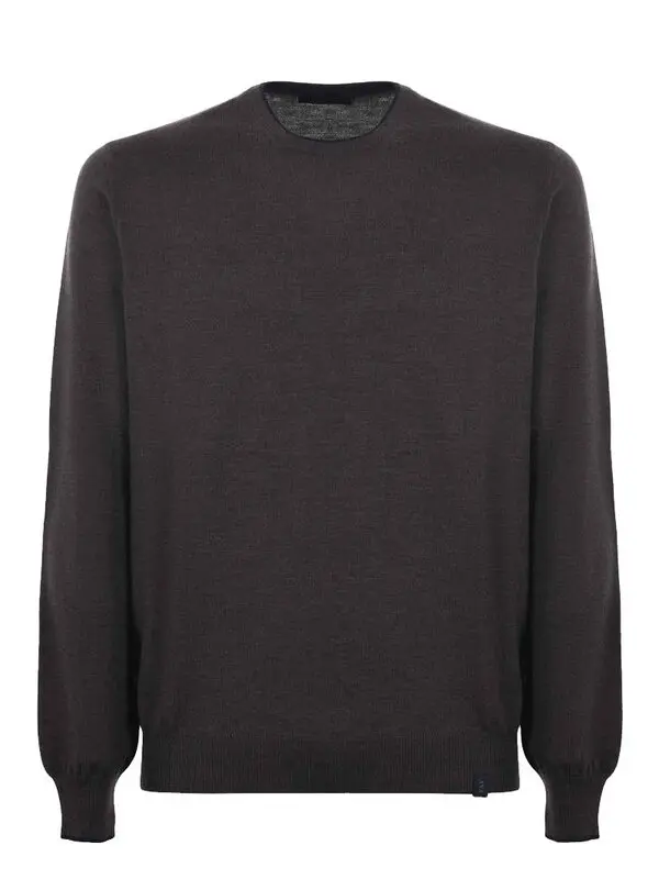 FAY Virgin Wool Sweater - Brown
