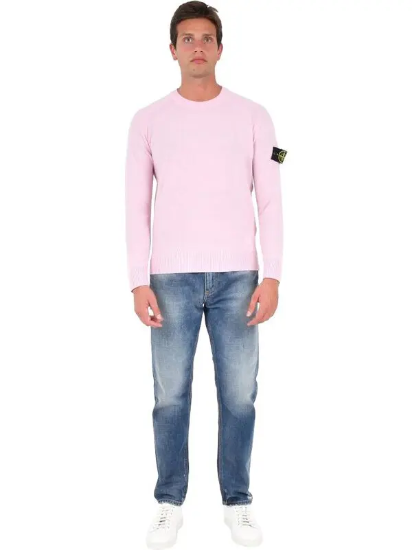 Stone Island Virgin Wool Sweater - Pink