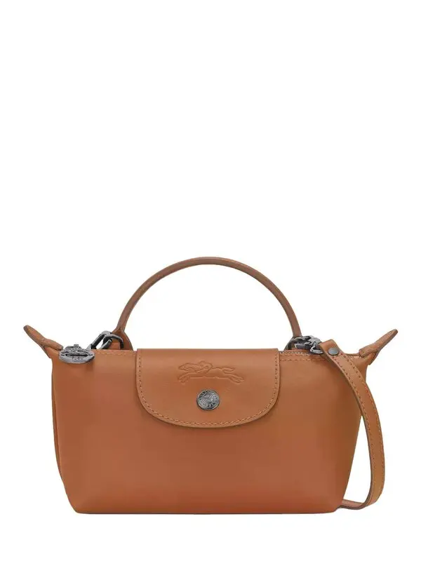 Longchamp Mini Le Pliage Xtra Embossed-logo Tote - Brown