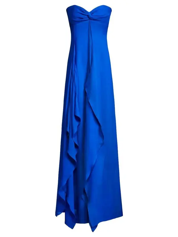 Ralph Lauren Ruffled-detail Maxi Dress - Blue