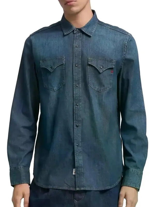 REPLAY Pocket Cotton Shirt - Blue