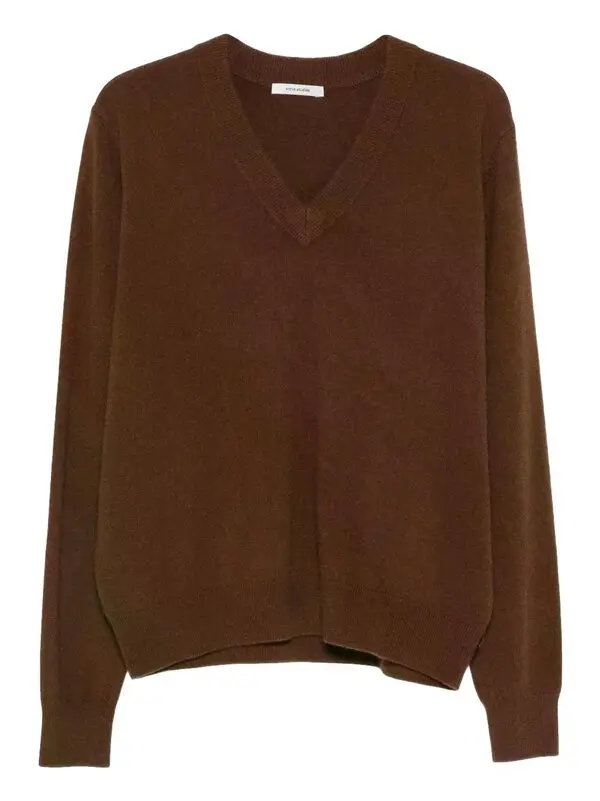 ENTIRE STUDIOS V-neck Long-sleeved Sweater - Brown