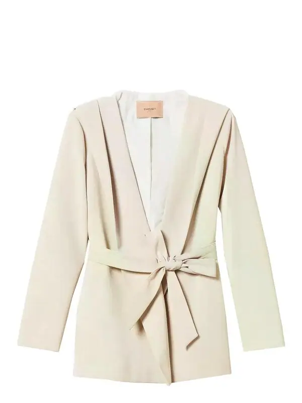 TWINSET Belted Blazer - Neutrals