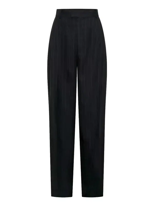 NICHOLAS Amadea Pinstripe Trousers - Black