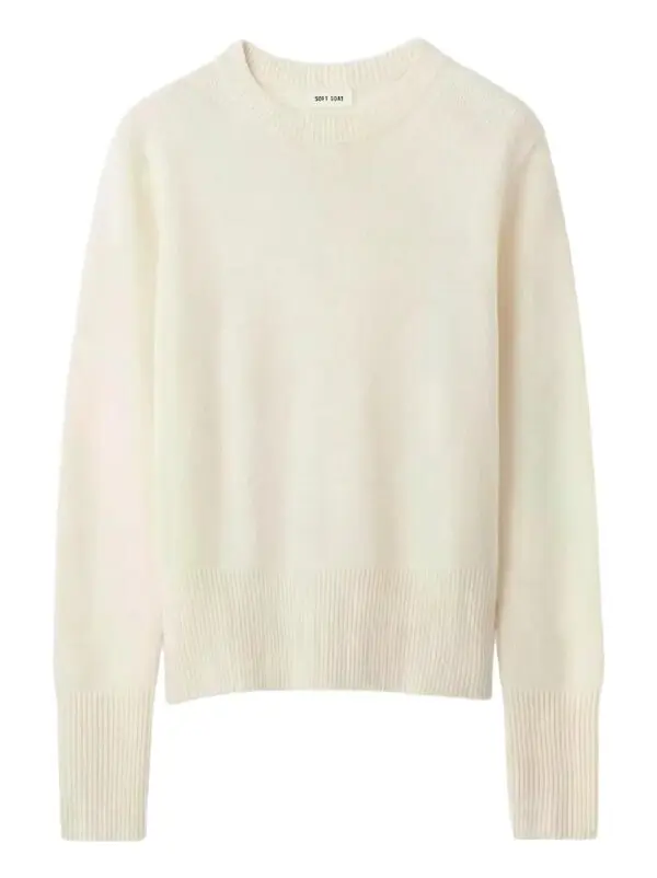 Soft Goat Round-neck Jumper - Neutrals