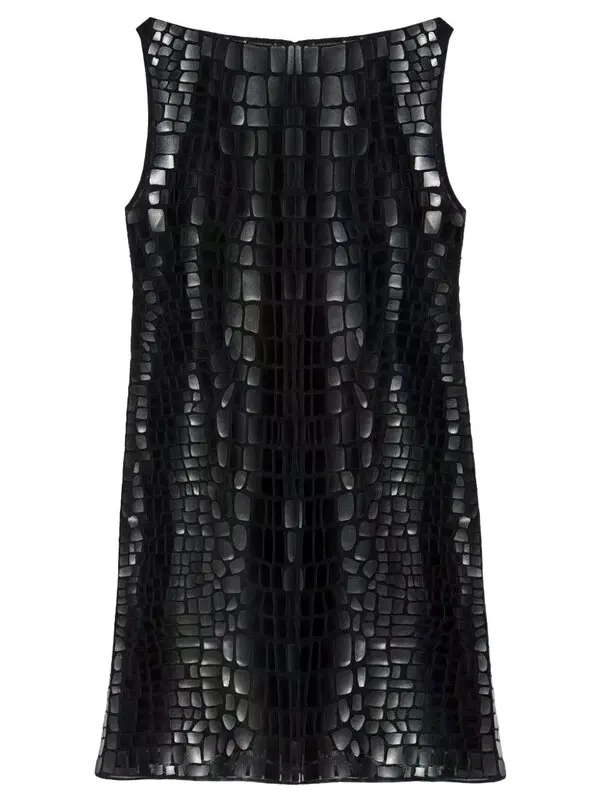 Dsquared2 Crocodile-effect Mini Dress - Black