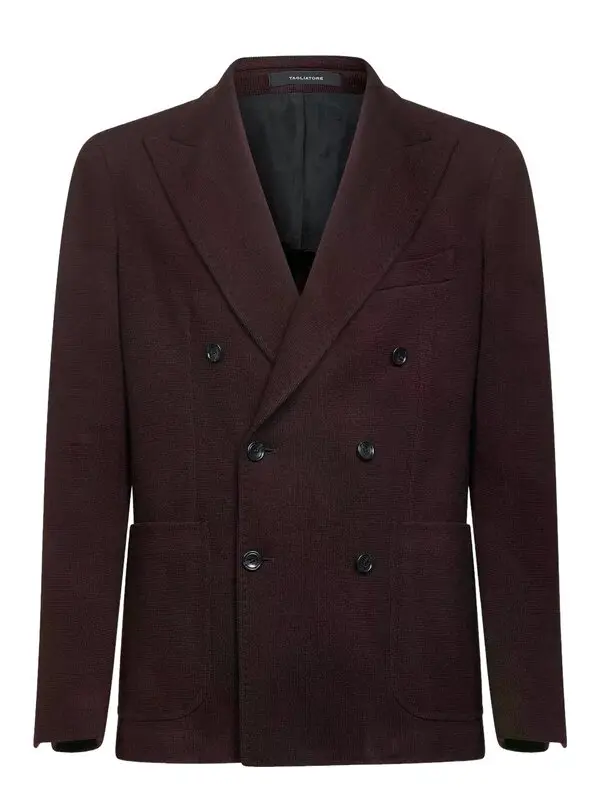 Tagliatore Double-breasted Peak-lapel Blazer - Brown