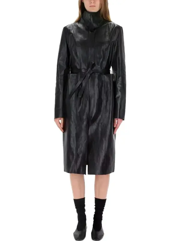 Our Legacy Belted Leather Jacket - Black