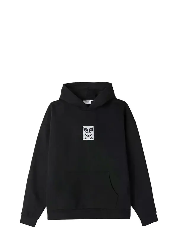 Obey Logo-print Hoodie - Black