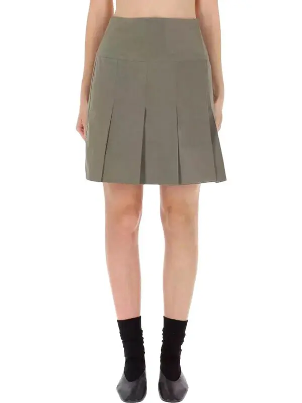 Our Legacy Pleated Mini Skirt - Green