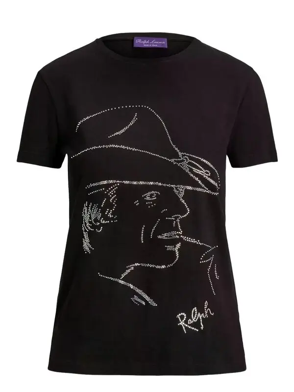 Ralph Lauren Embellished Graphic T-shirt - Black