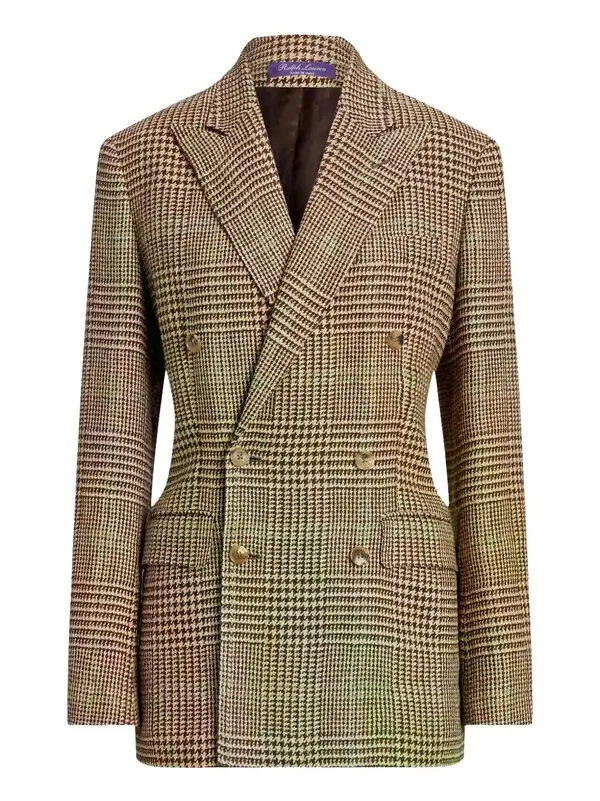 Ralph Lauren Checked Double-breasted Blazer - Brown