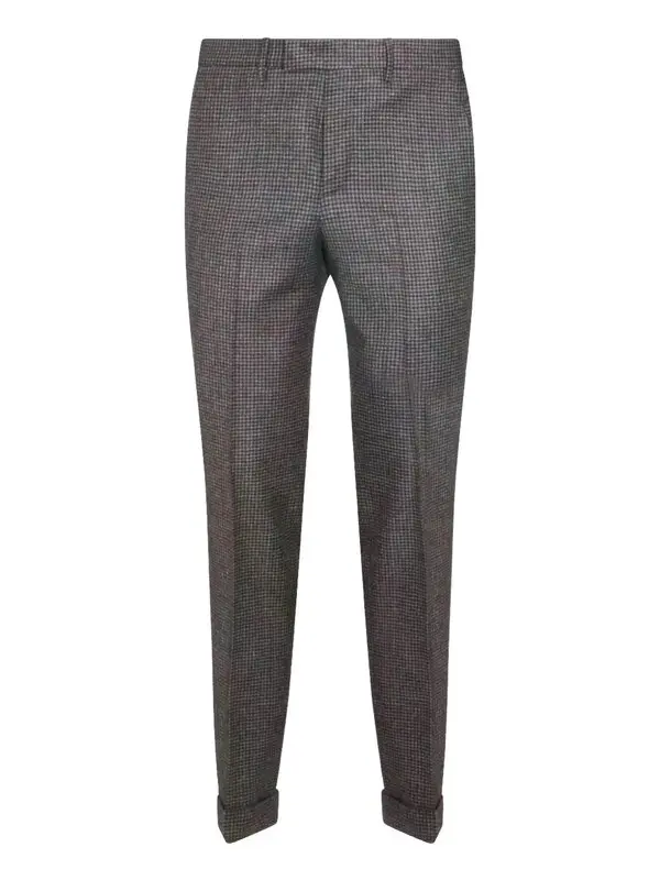 PT TORINO Check Trousers - Grey