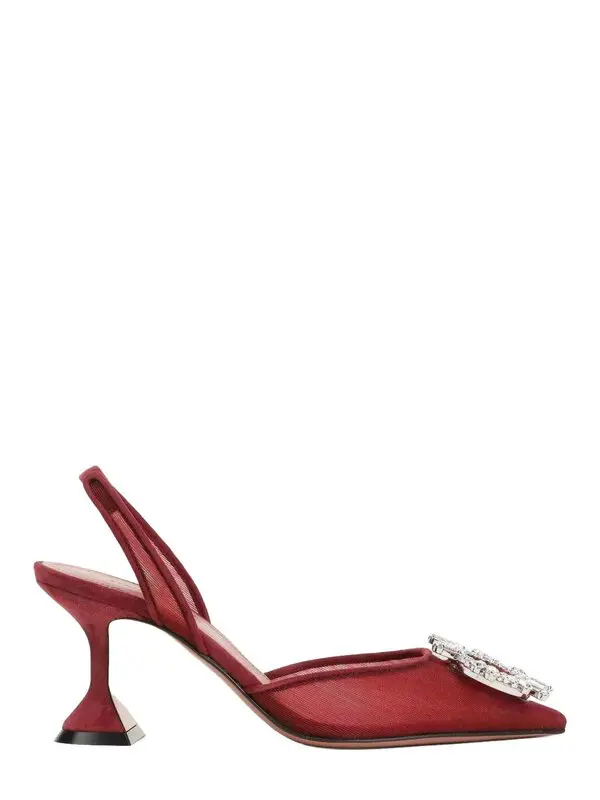 Amina Muaddi 70mm Begum Pumps - Red