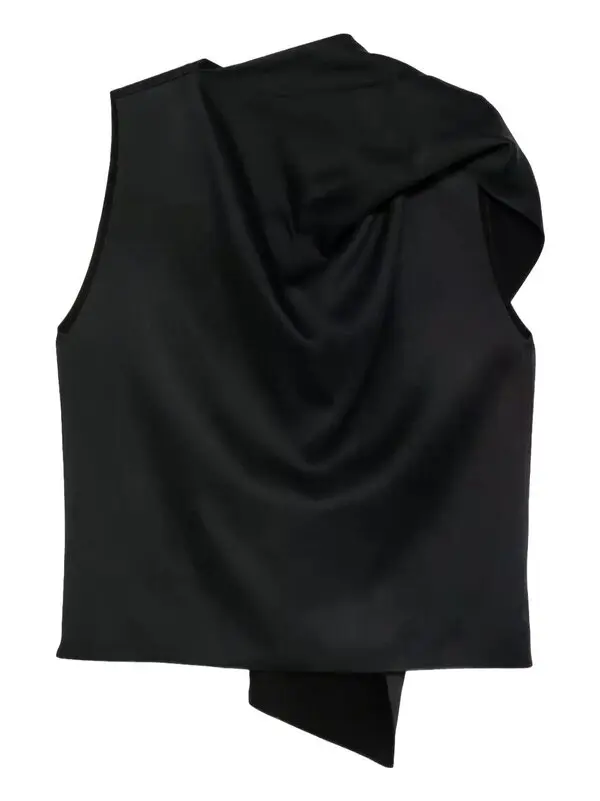Khaite Loe Draped Top - Black