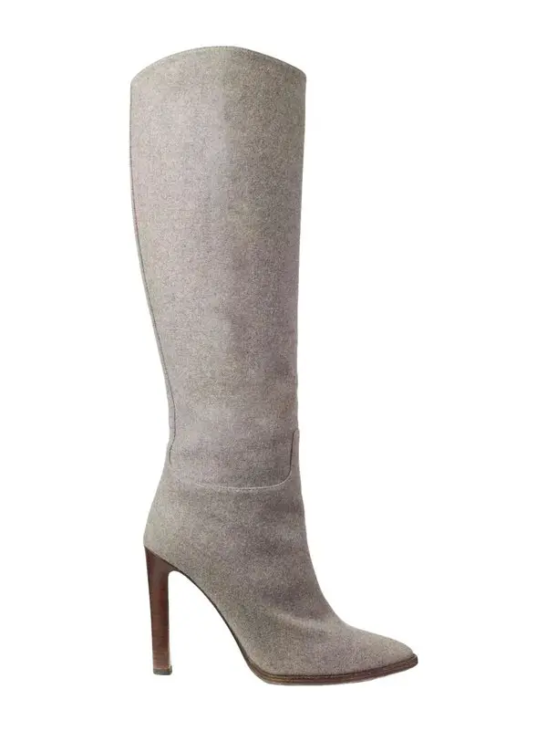 Ralph Lauren Zip-fastening Heeled Boots - Grey
