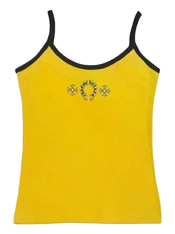 Chrome Hearts Horseshoe Logo Tank Top - Yellow