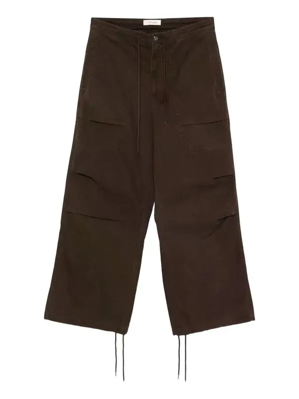 ENTIRE STUDIOS Drawstring Cargo Trousers - Brown