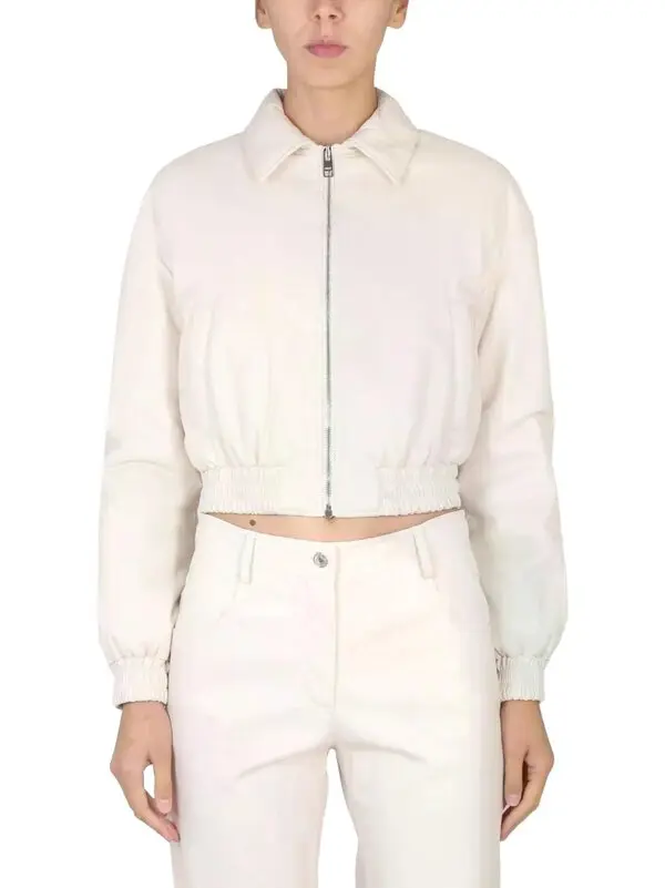 MSGM Zip-up Bomber Jacket - Neutrals