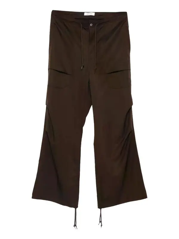 ENTIRE STUDIOS Drawstring Cargo Trousers - Brown
