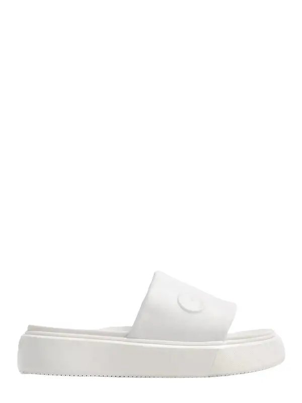 GANNI Vegea™ Logo-embossed Slides - White