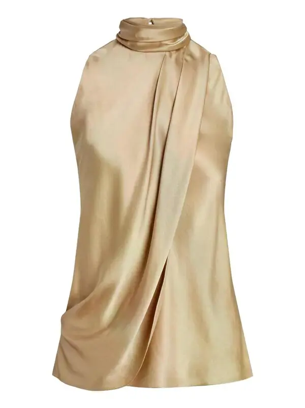 Ralph Lauren Draped Bow-detail Top - Neutrals