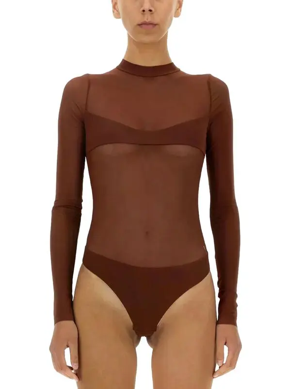 NOT AFTER TEN Long Sleeve Bodysuit - Brown
