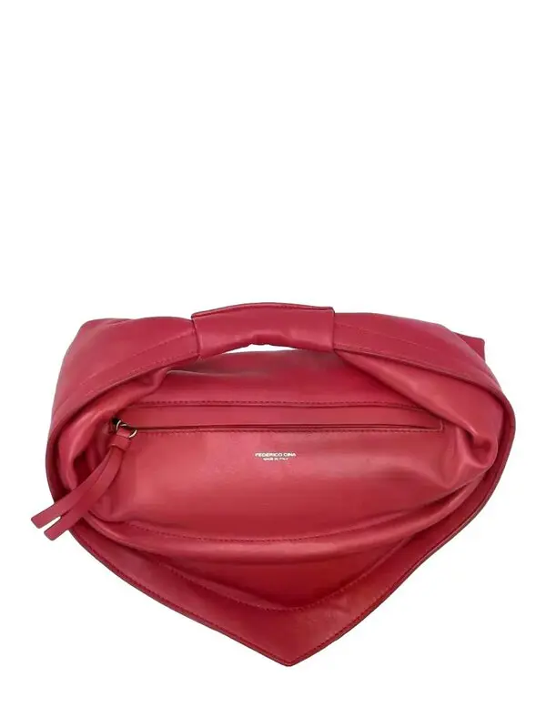 FEDERICO CINA Leather Shoulder Bag - Red