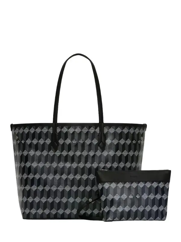 AU DEPART Geometric-print Tote Bag - Black