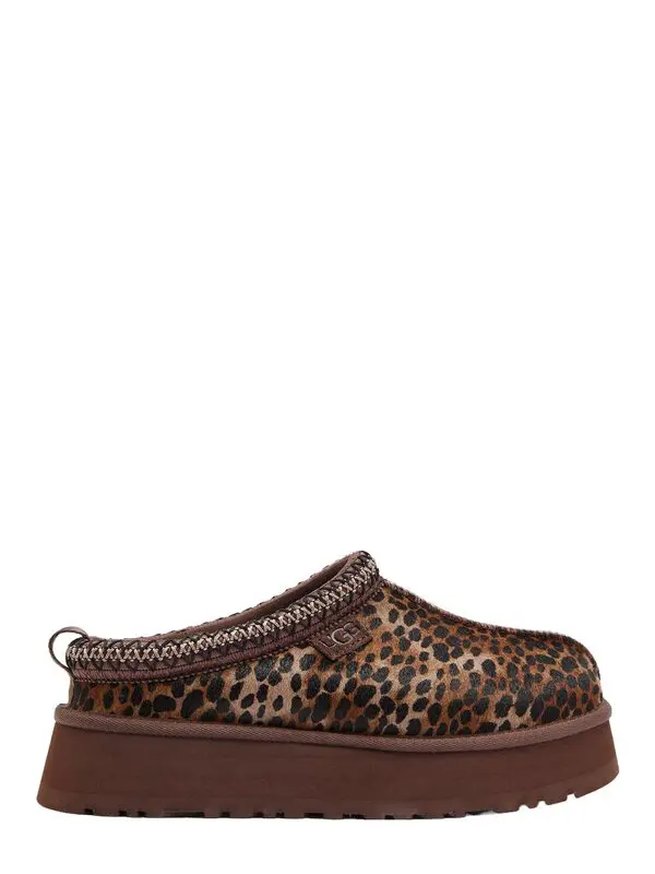 UGG Tazz Caspian Calf-hair Flatform Slippers - Leopard