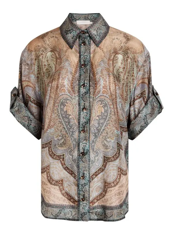 Zimmermann Wanderlust Printed Silk Shirt - Multicoloured 1