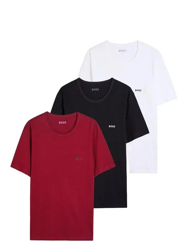 BOSS Classic Logo-embroidered Cotton T-shirt - Red