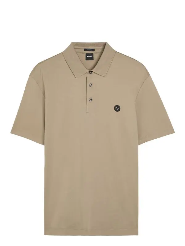BOSS C-paris 01 Logo-appliquéd Cotton Polo Shirt - Brown