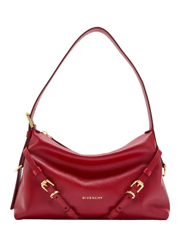 Givenchy Voyou Mini Leather Shoulder Bag - Dark Red