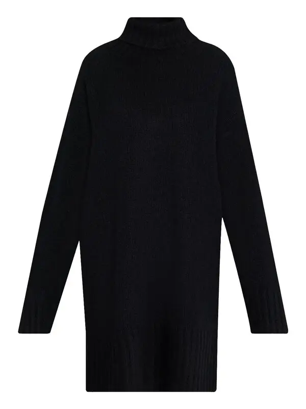 FAVORITE DAUGHTER The St. James Wool-blend Turtleneck Mini Dress - Black