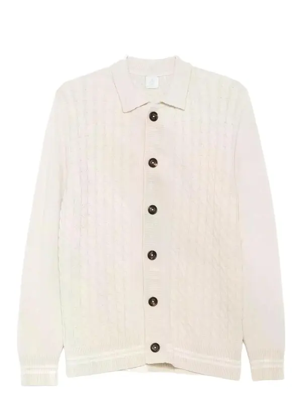 Eleventy Cable-knit Cardigan - Neutrals
