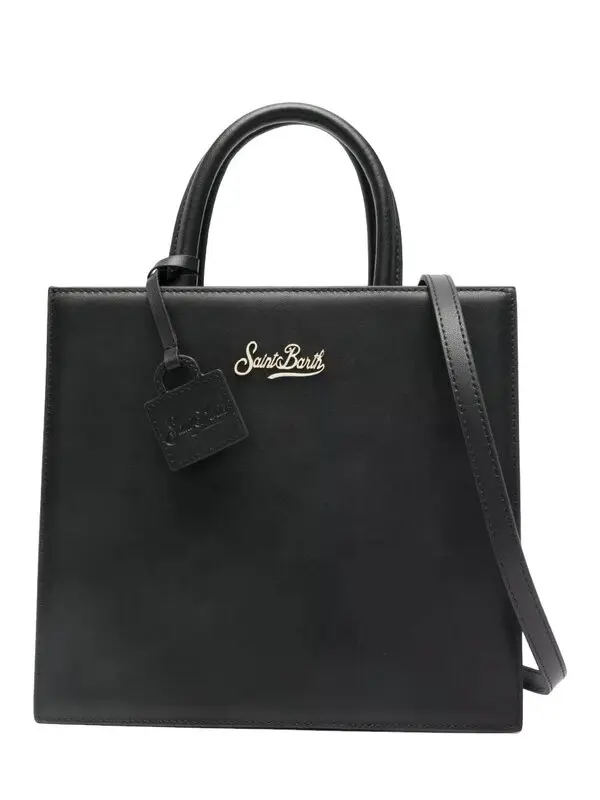 MC2 SAINT BARTH Midi Logo Tote Bag - Black