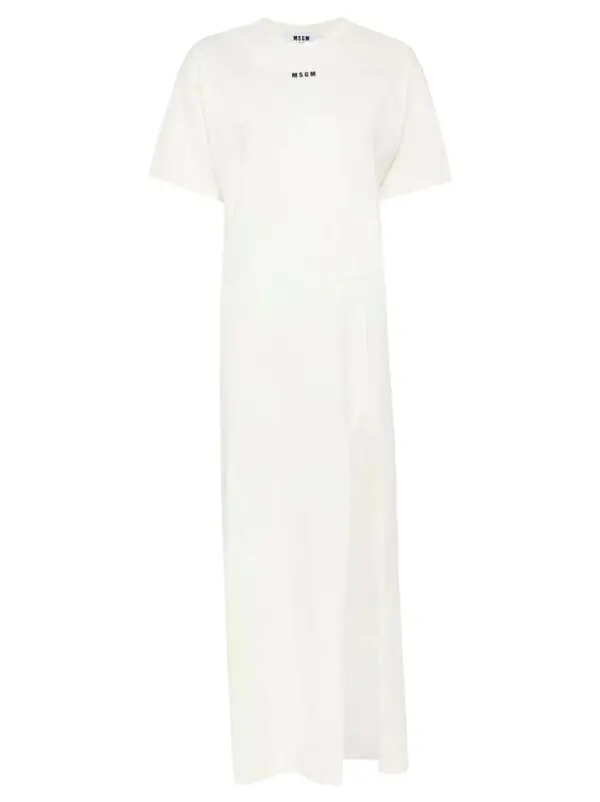 MSGM Maxi Short-sleeve Dress - White