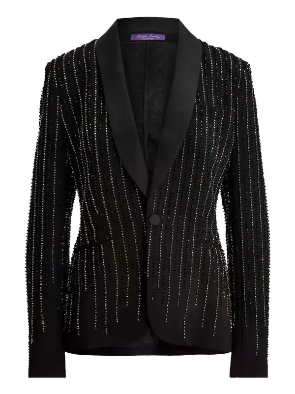Ralph Lauren Donoghue Sequined Blazer - Black