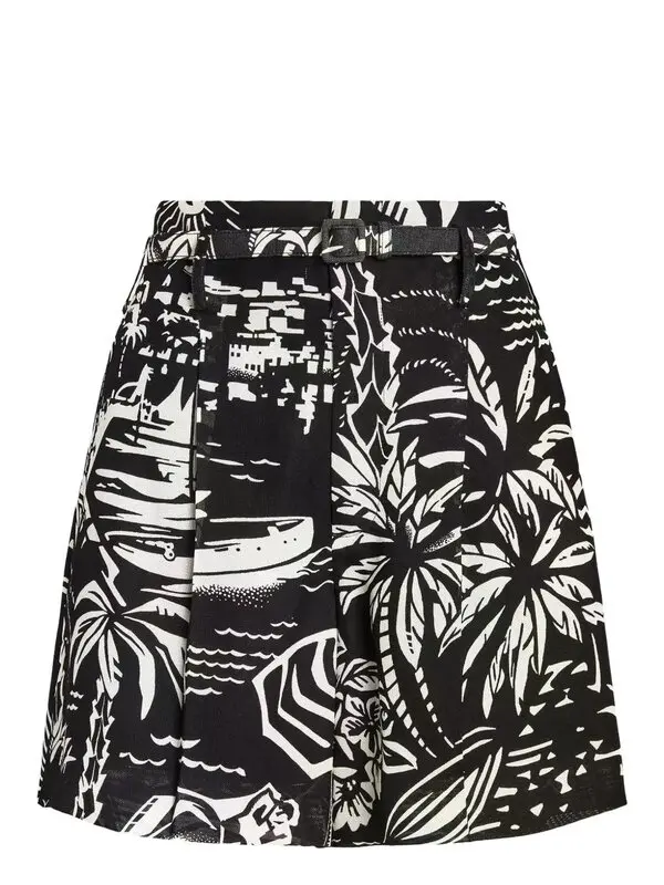 Ralph Lauren Printed Pleated Shorts - Black